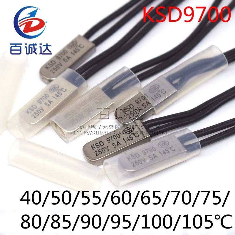 KSD9700 40 ~ 105 độ công tắc điều khiển nhiệt độ công tắc bảo vệ nhiệt 5A kim loại thường mở ...