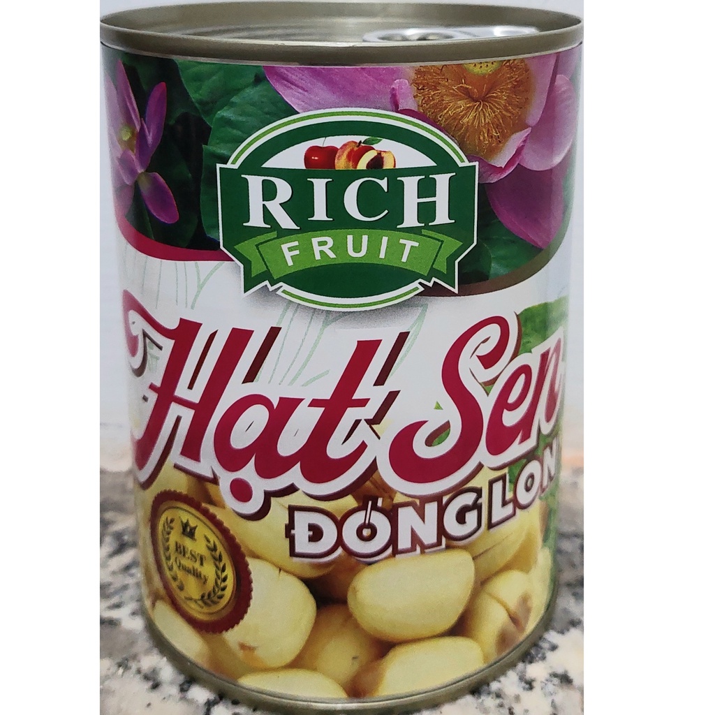 Hạt Sen Nước Đường đóng lon Rich fruit - hộp 565g | Shopee Việt Nam