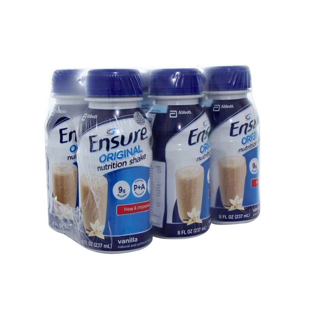 Lốc 6 chai sữa nước Ensure Vani 237ml - HSD luôn mới | Shopee Việt Nam