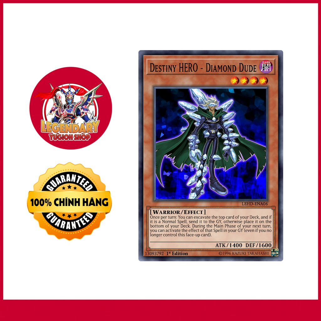 [Thẻ Bài Yugioh Chính Hãng] Destiny Hero - Diamond Dude | Shopee Việt Nam
