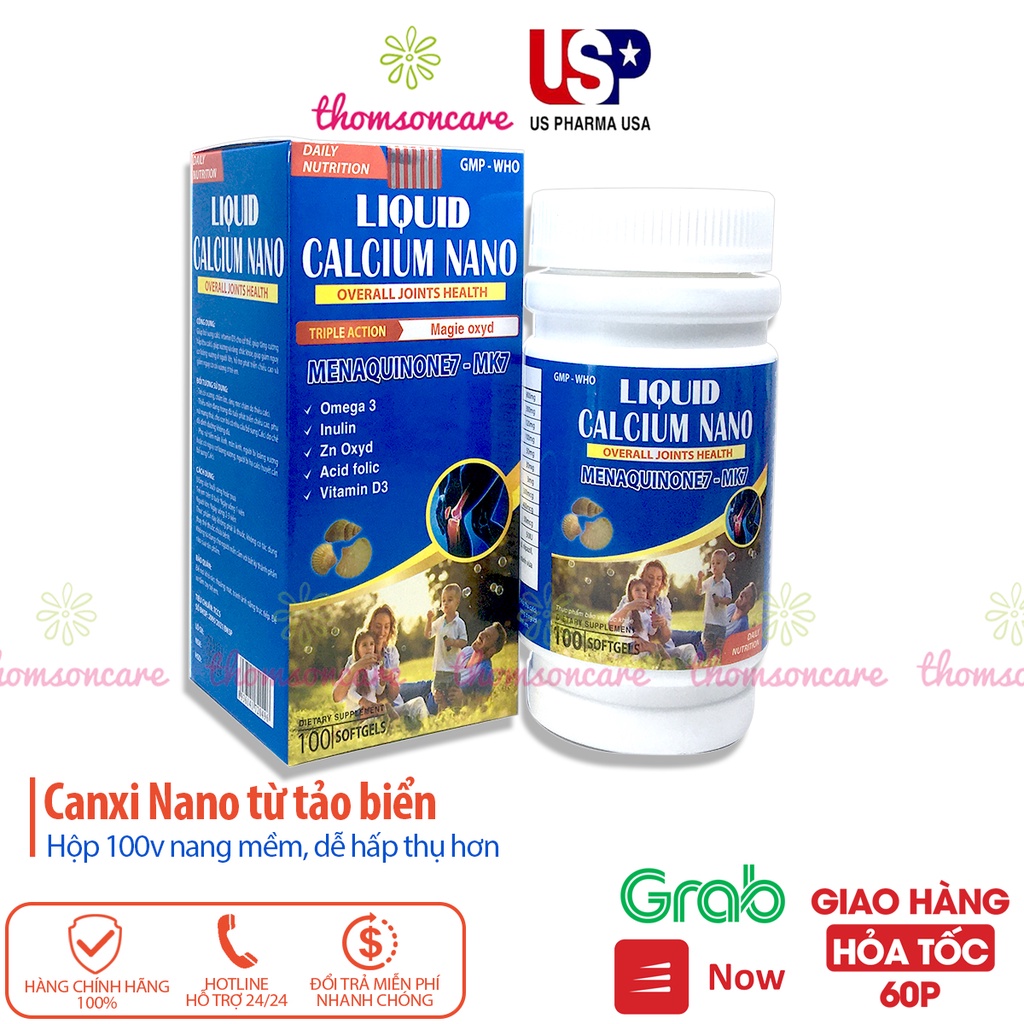 Canxi nước Liquid Calcium bổ sung canxi Nano hữu cơ dễ hấp thụ từ tảo ...