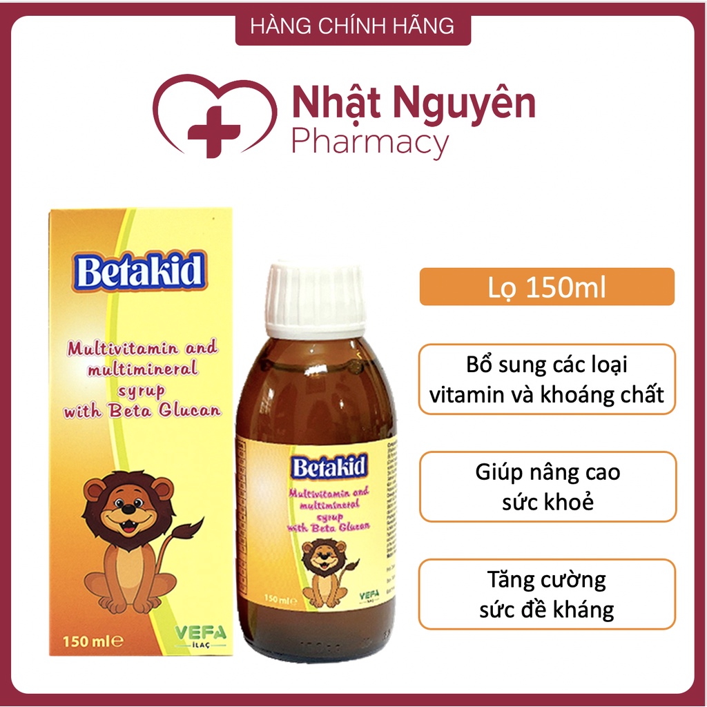 Betakid Siro Bổ sung các vitamin và khoáng chất, hỗ trợ tăng cường sức ...