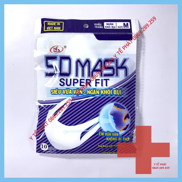 [CHÍNH HÃNG] 5 BỘ 50 CÁI KHẨU TRANG LỌC KHUẨN 99% MÙI BỤI 5D MASK SUPER ...