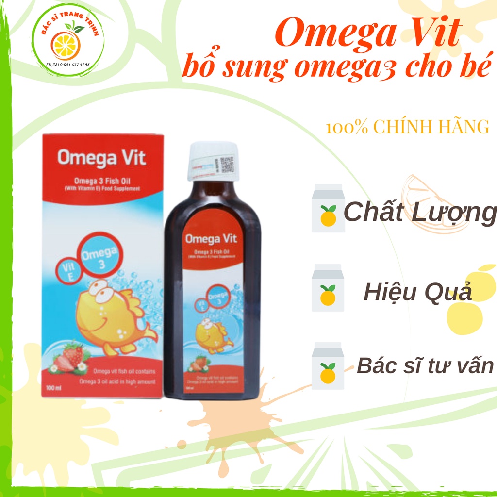 Omega Vit - giúp bổ sung acid béo Omega 3, EPA, DHA cho bé | Shopee ...