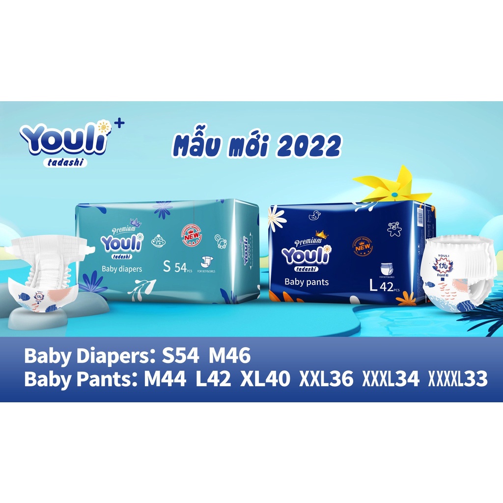 Bỉm YOULI XANH, YOULI MANUKA dán/quần đủ Size S,M,L,XL,XXL,3XL | Shopee ...