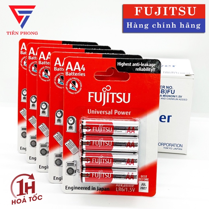 Vỉ 4 Viên pin Fujitsu AA alkaline chính hãng, giá siêu tốt, pin khóa từ ...