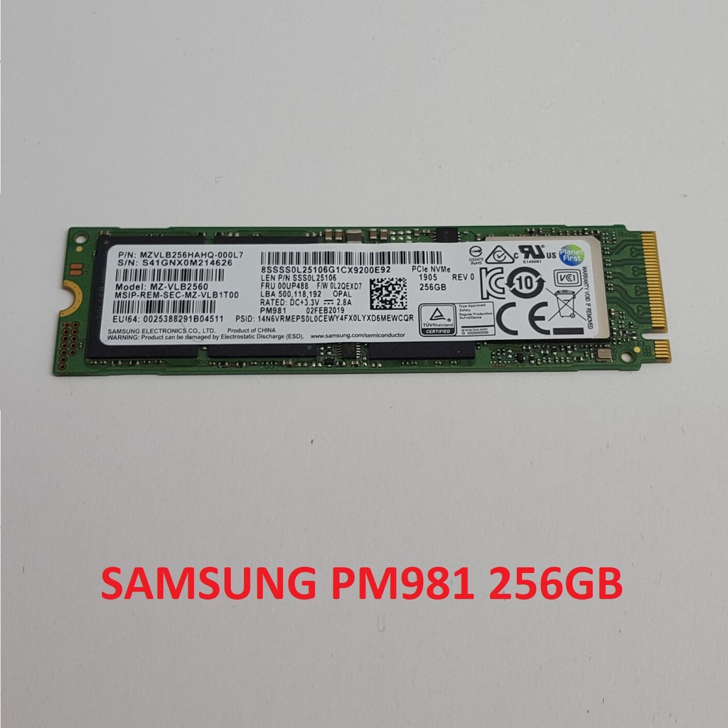 Bộ nhớ SSD Samsung PM981/PM981a 256GB ổ cứng M2 PCIe (M.2/NVMe - size ...