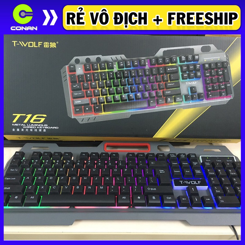 Bàn phím Keyboard GAMING TF16 LED 7 MÀU Chuyên Game | Shopee Việt Nam