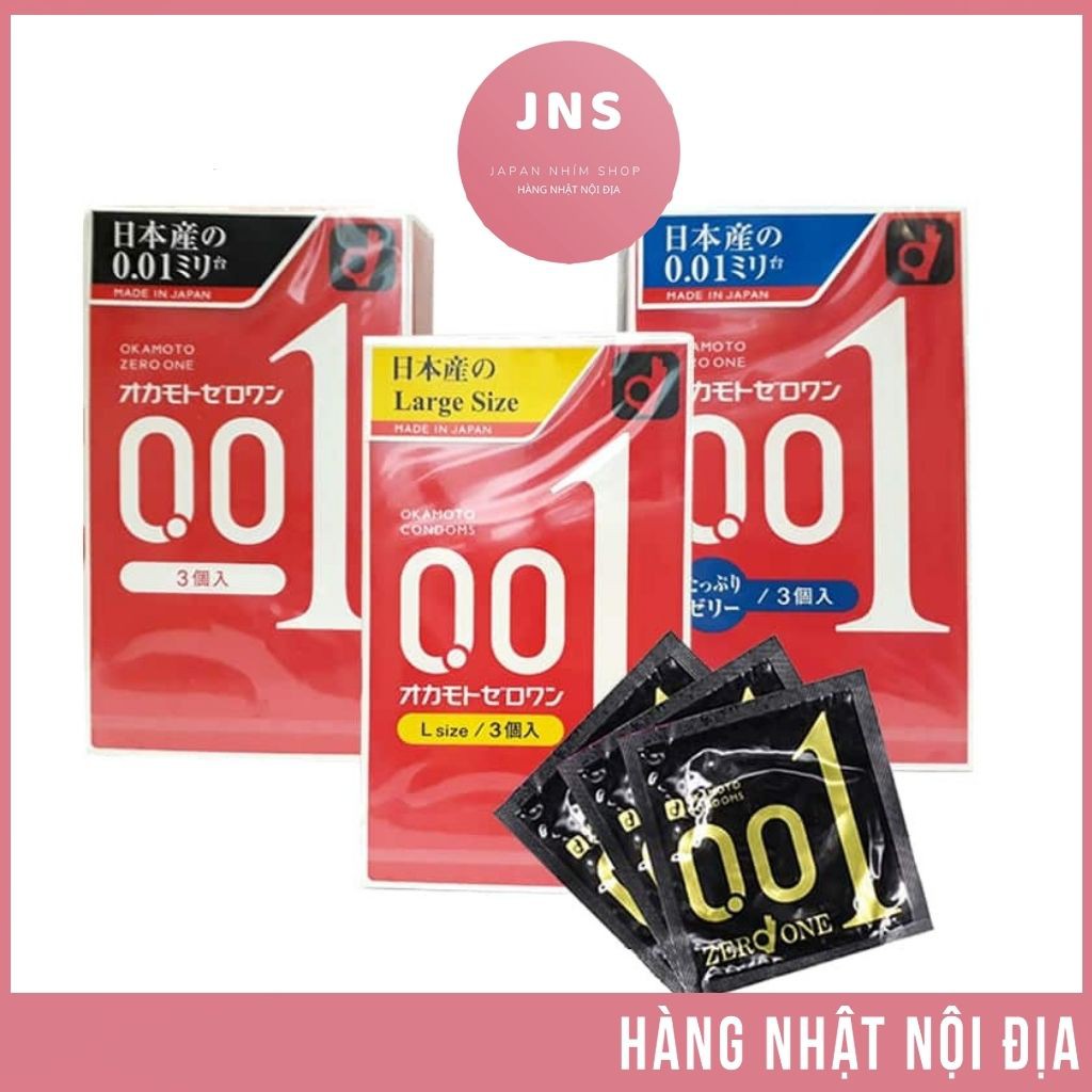 Bao cao su Okamoto 001 Zero One mỏng nhất thế giới chuẩn nội địa Nhật ...
