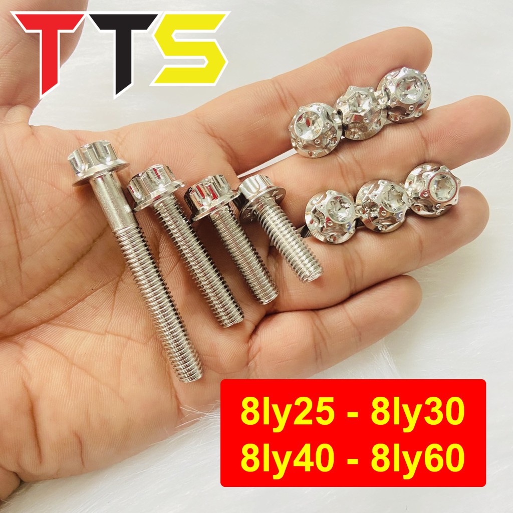 ( 8ly BÔNG ) Ốc Salaya 8ly TRỤ size 8ly25, 8ly30, 8ly40, 8ly50, 8ly60 ...