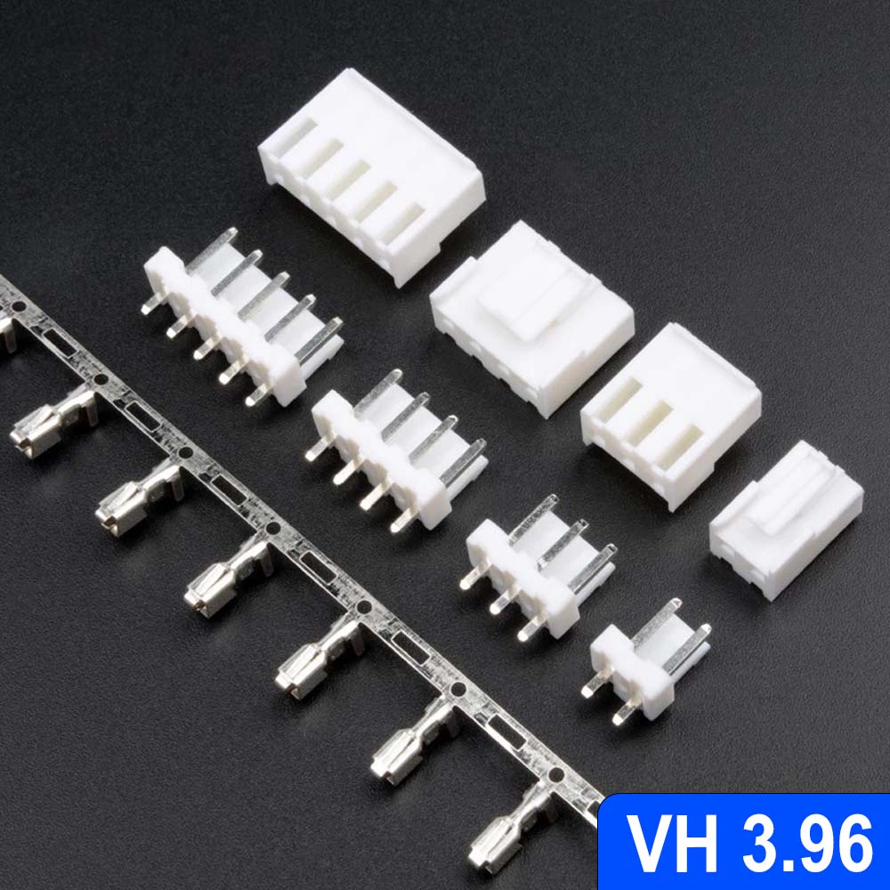 Đầu Nối cose VH3.96 2P 3P 4P 5P 6P 8P Đực thẳng, đực cong, cose cái chân pin hàn mạch PCB lõi ...