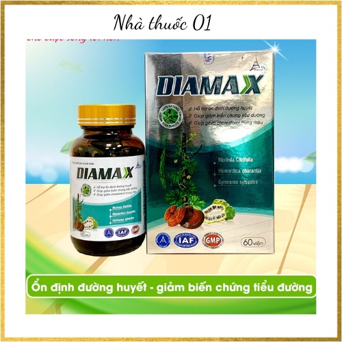 DIAMAX – Giảm biến chứng tiểu đường, đường huyết và cholesterol - Hộp 60 viên | Shopee Việt Nam