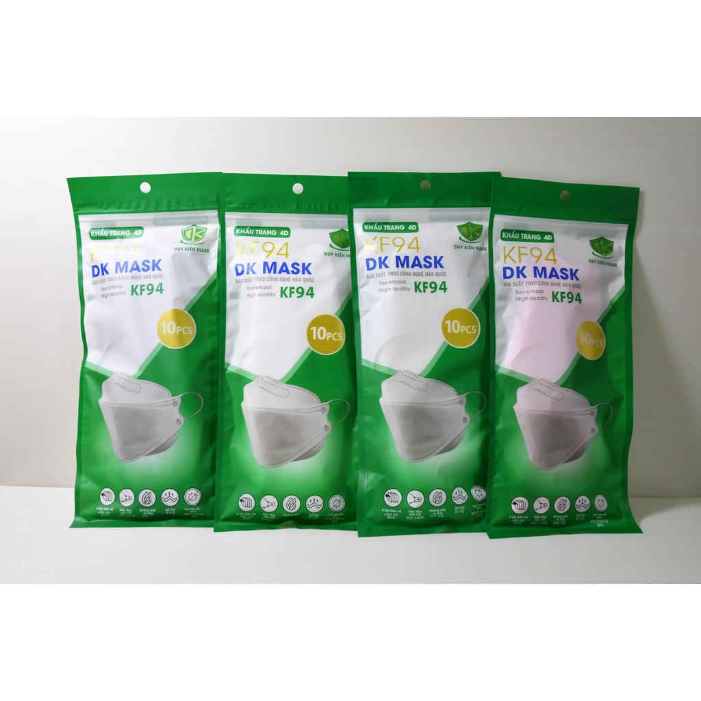 10 Chiếc Khẩu Trang KF94 Kháng Khuẩn DUY KIEN MASK 4 Chiều Rộng Rãi ...