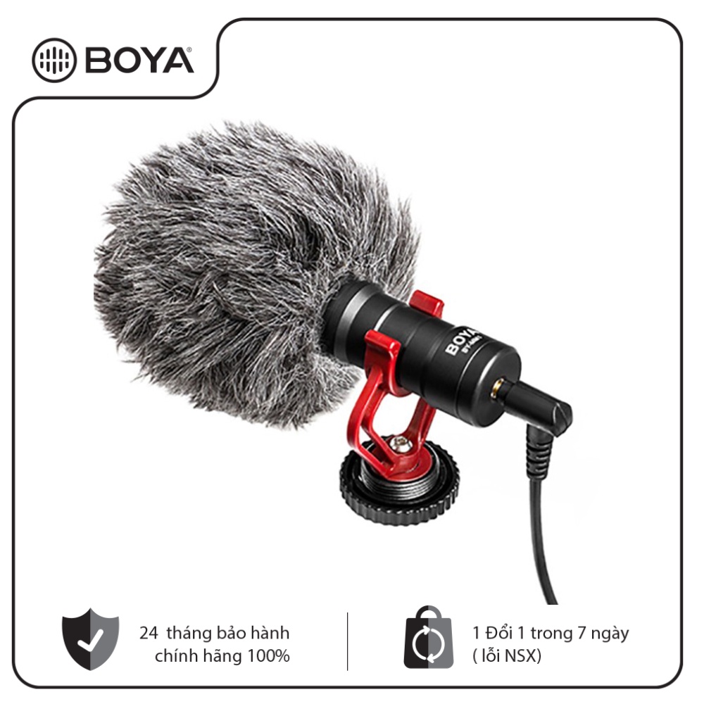 BOYA BY- MM1 - Mic thu âm cổng 3.5mm dành cho Điện thoại và Máy ảnh - BH 2 NĂM | Shopee Việt Nam