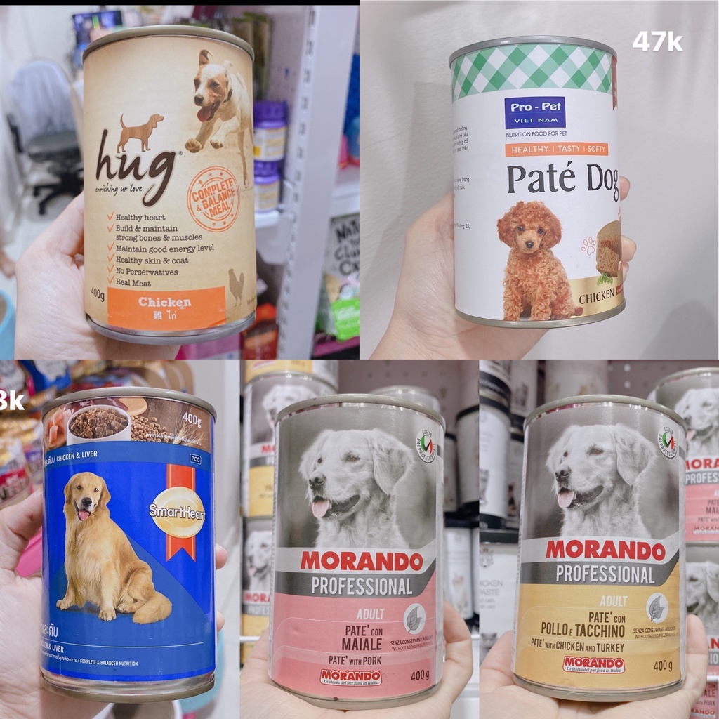 Pate Chó đủ LOẠI - lon 400g MORANDO PATE HUG SMARTHEART | Shopee Việt Nam