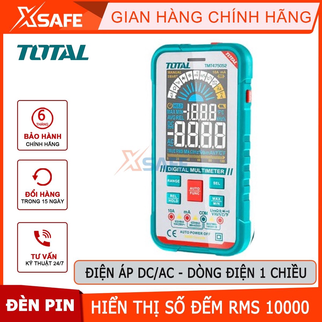 Đồng hồ đo điện vạn năng đo AC DC Total TMT475052 kìm đo dòng điện tự ...