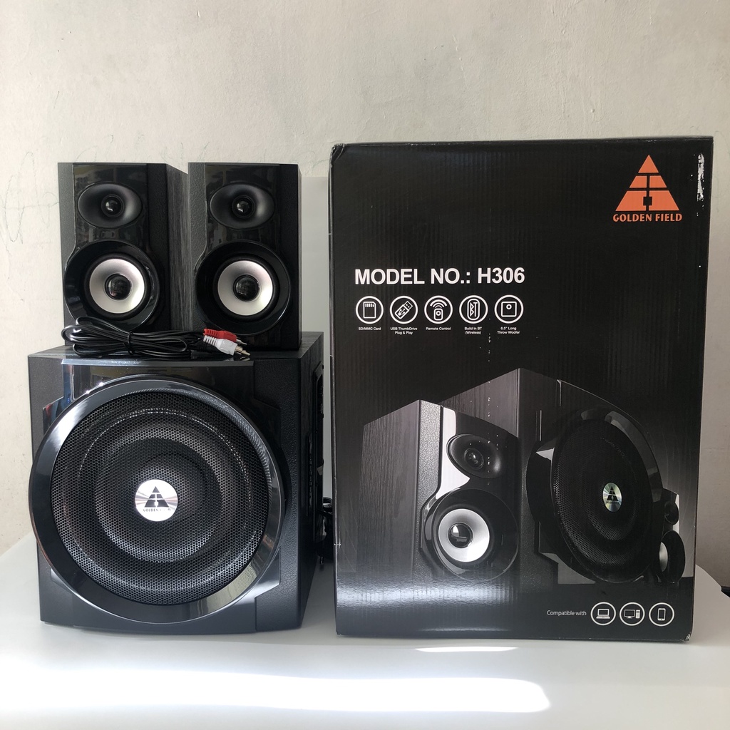 Loa Vi Tính GOLDEN FIELD H306 2.1CH USB, BLUETOOTH, FM - Hàng Chính Hãng | Shopee Việt Nam