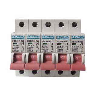 Cầu dao điện APTOMAT Át tép MCB 1 Pha Hyundai HGD63N 1P 6~63A 6kA | Shopee Việt Nam