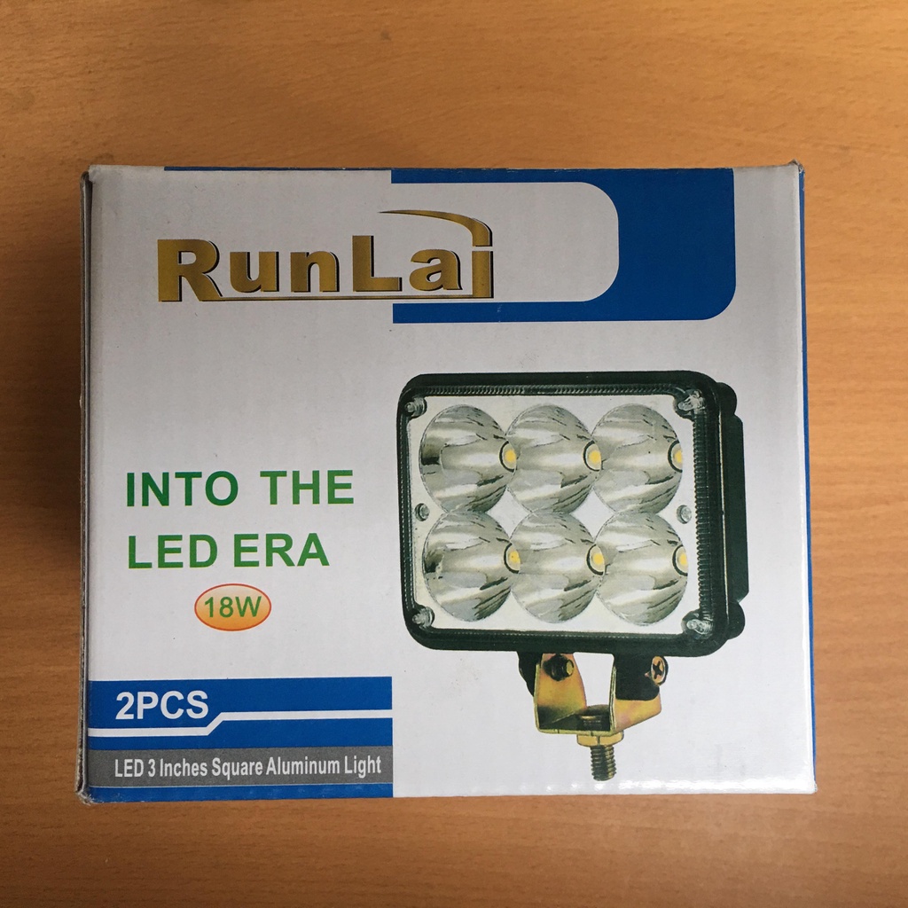 Đèn RUNLAI 6 mắt siêu sáng, bộ 2 đèn pha trợ sáng điện 12V cho xe ô tô ...