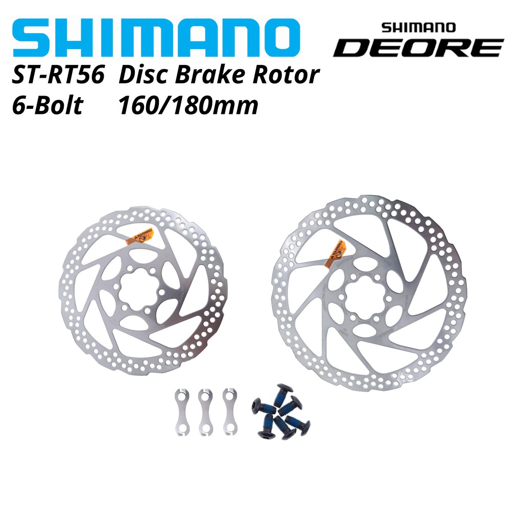Đĩa Phanh Shimano DEORE SM RT56 6 Ốc 160/180 mm Tương Thích M610 M6000 ...