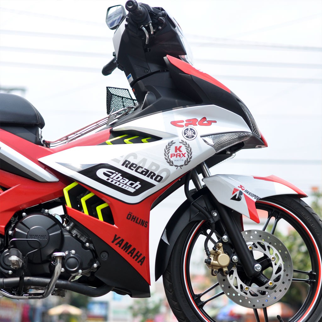 Decal Tem Xe Exciter 150 Trắng Đỏ CRG | Shopee Việt Nam