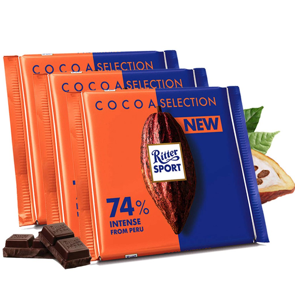 Socola đen 74% cacao Ritter Sport 100g | Shopee Việt Nam