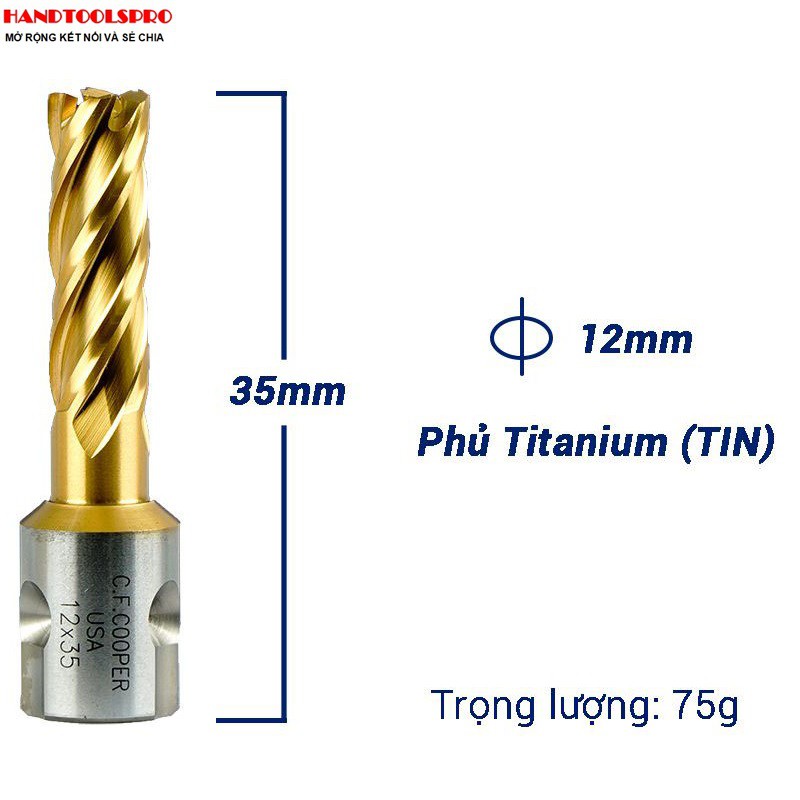 Mũi khoan từ thép gió HSS M12---M50mm CFCooper MH35-12-M50 | Shopee Việt Nam