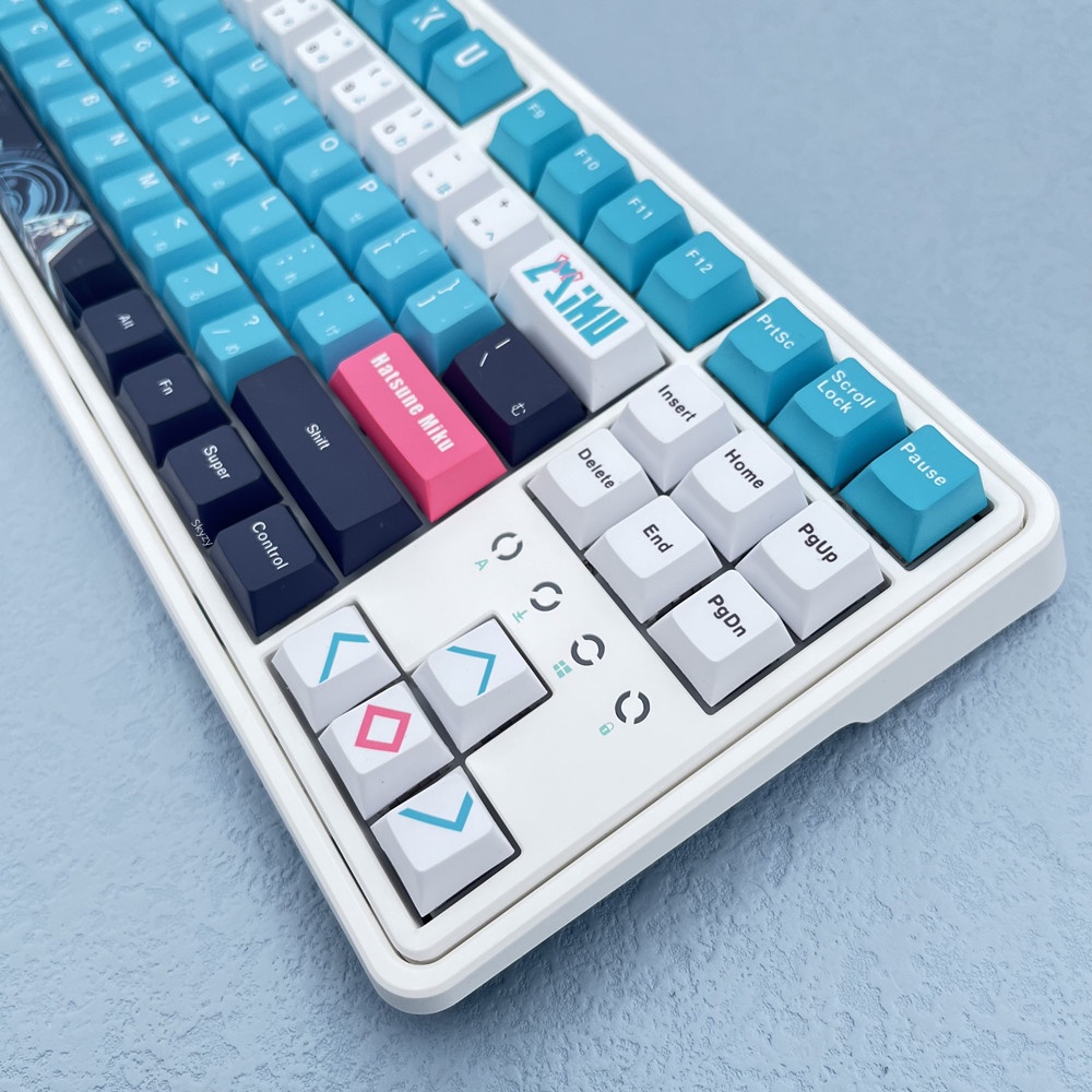Hatsune Miku Keycap Cherry Profile Miku Anime PBT Dye Sub Bàn phím cơ ...
