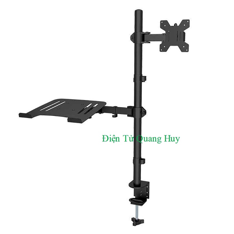 Giá Treo Màn Hình 17-32 Inch Kèm Giá Đỡ Laptop M074/ M077 / Tải Trọng 8Kg - Tay 38 Cm - Lắp Đặt ...