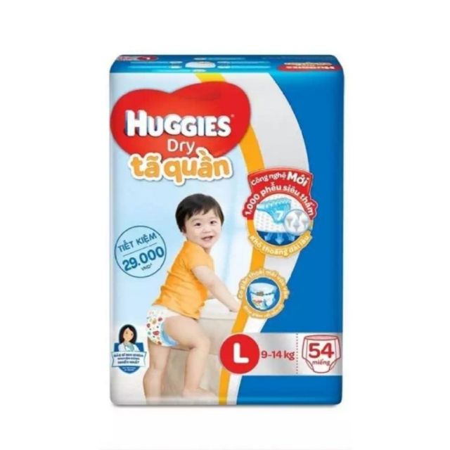 Chính Hãng Tã quần Huggies size L54 Miếng 9-14kg | Shopee Việt Nam