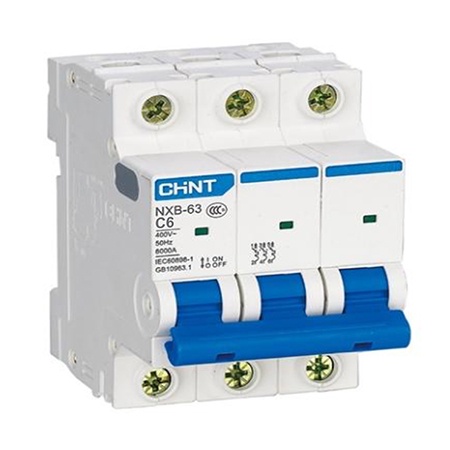 MCB Chint NXB-63 3P 6A 6kA|Aptomat tép (MCB) 3 pha 6A 6kA | Shopee Việt Nam