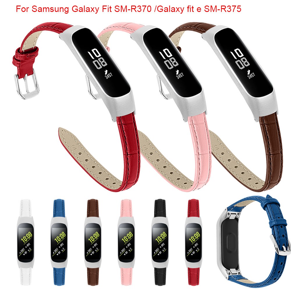 Dây đồng hồ bằng da cho Samsung Galaxy Fit R370 /Galaxy Fit-E SM-R375 ...