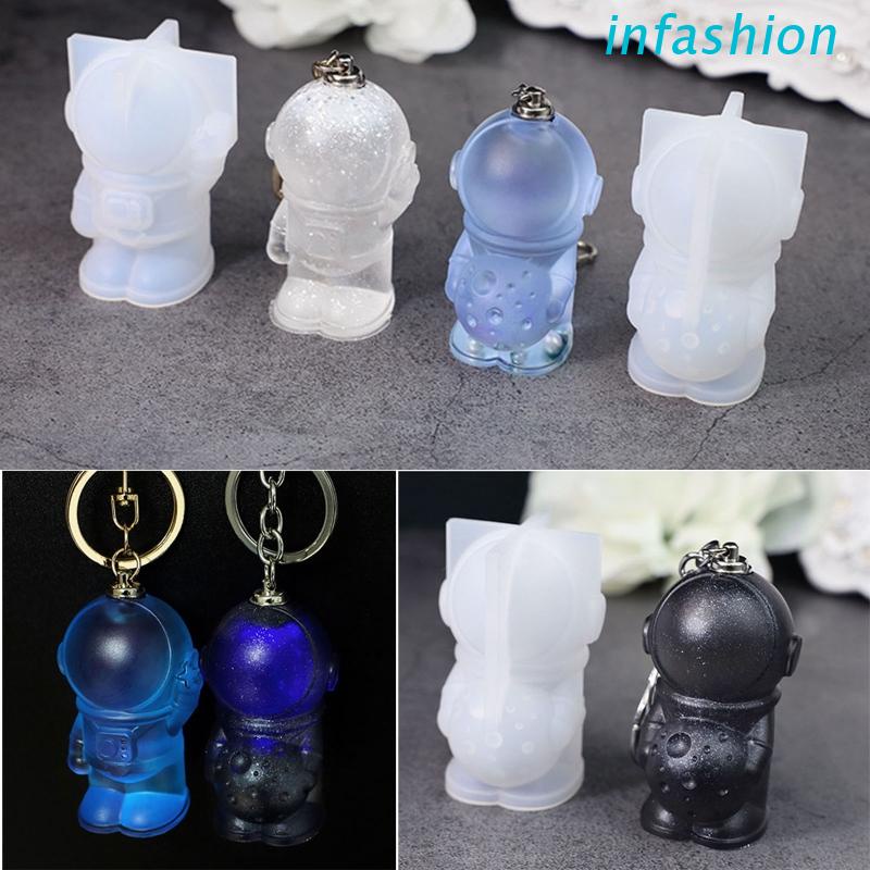 Khuôn Silicon Làm Móc Khóa Resin Epoxy DIY Hình Phi Hành Gia Không Gian ...