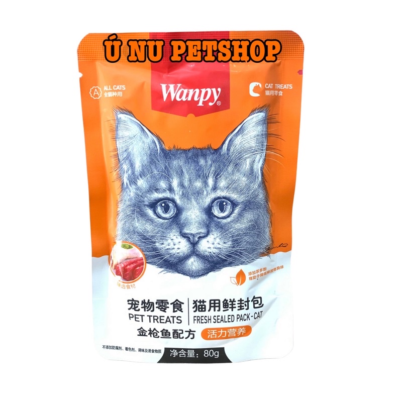 Pate Wanpy cho mèo kén ăn đủ vị, pate thú cưng - Gói 80G - Ú Nu Pet ...