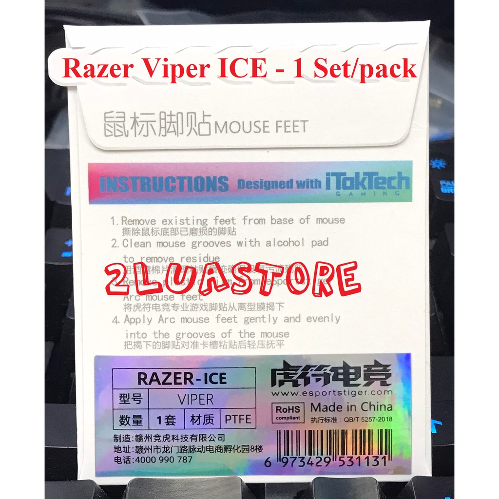 Tấm dán Mouse feet Tiger Ice Razer Viper Ultimate Feet Viper Mini Viper ...