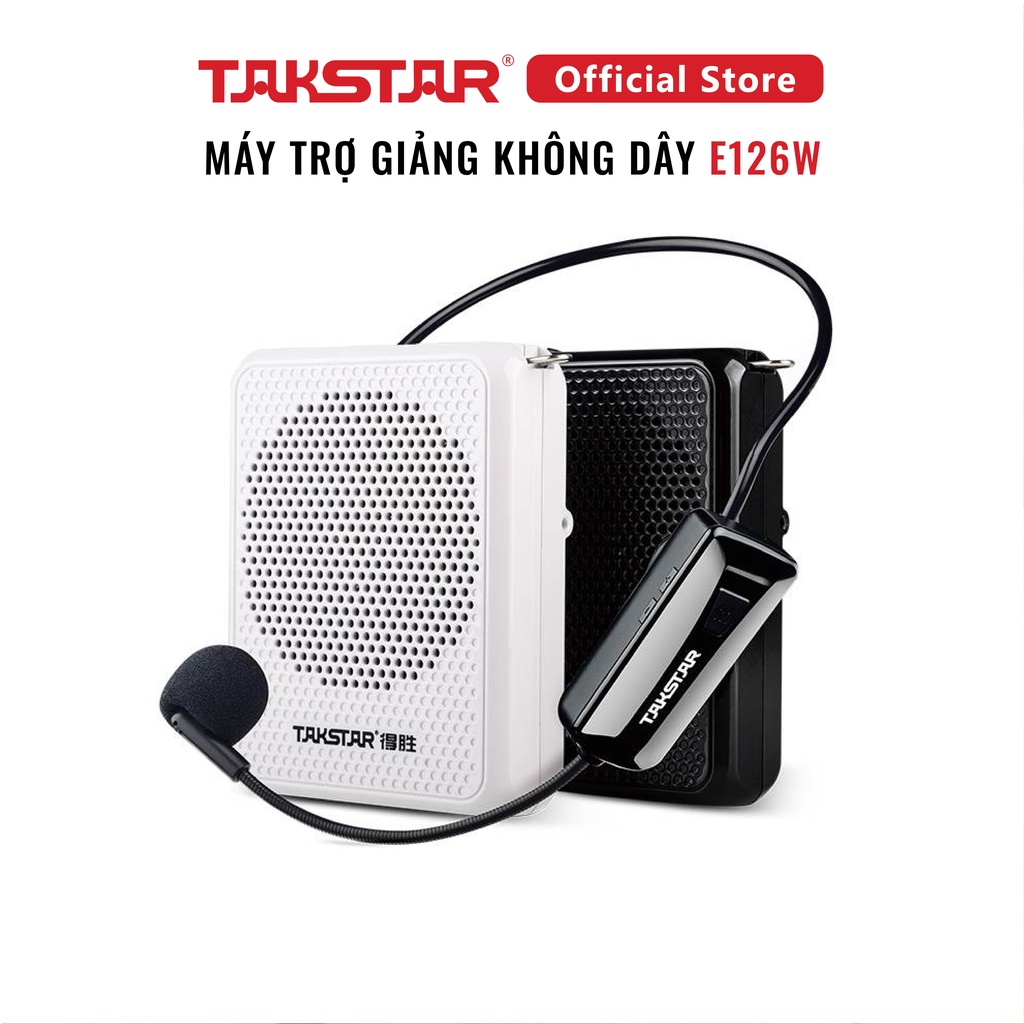 Máy Trợ Giảng Không Dây Takstar E126W Bluetooth, Nhỏ Gọn, Công Suất 8W, Mic Nhạy, Chính Hãng Cao ...