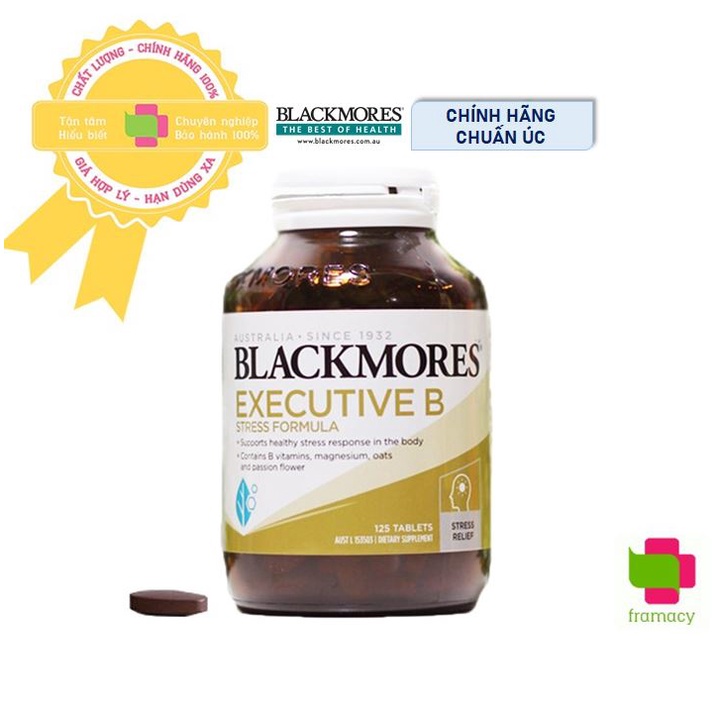 Viên uống Blackmores Executive B Stress Formula, Úc (125v) giảm stress ...