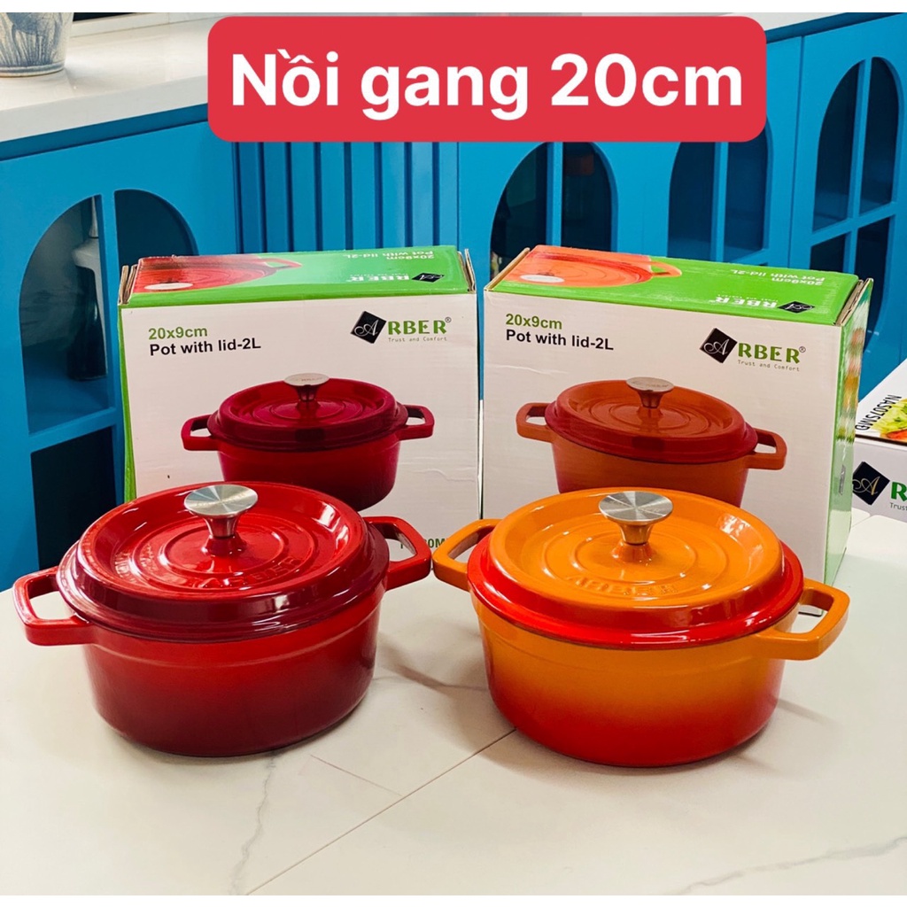 NỒI GANG ĐÚC TRÁNG MEN ARBER NG20MC NG20MD NG22MX NG24MD HÀNG CHÍNH ...
