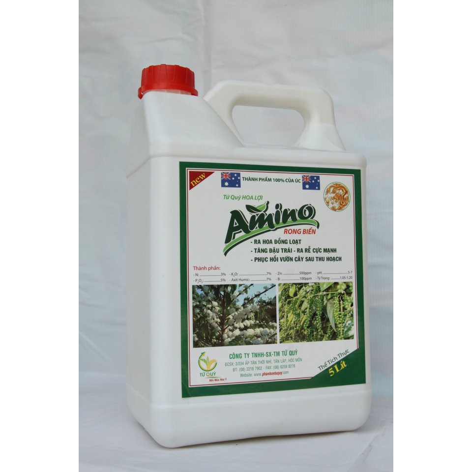 PHÂN BÓN AMINO RONG BIỂN - CHUYÊN CHO TIÊU, CÀ PHÊ 5L | Shopee Việt Nam