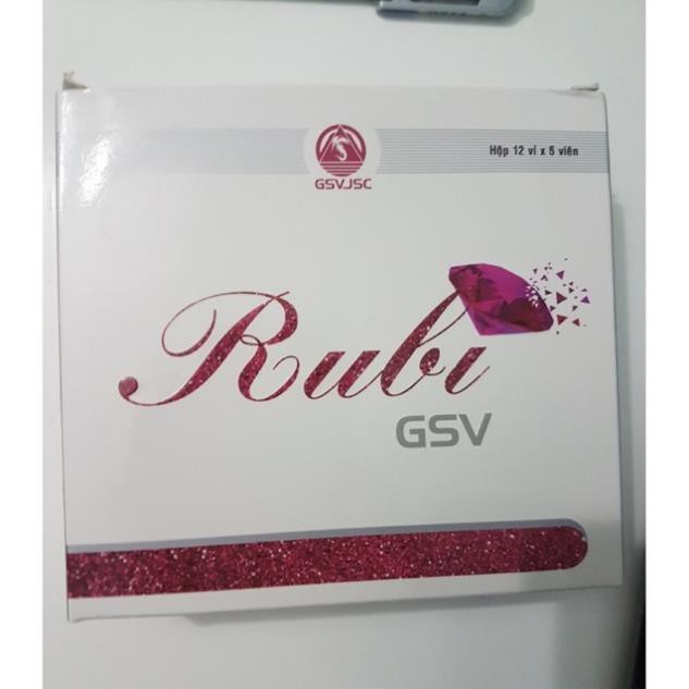 [Giảm Giá] - VIÊN UỐNG TỔNG HỢP LÀM ĐẸP DA RUBI GSV HỘP 60 VIÊN CHỨA L ...