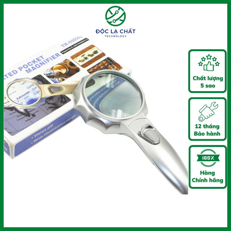 Kính lúp để bàn màu bạc sang trọng độ phóng đại 6X TH-600555 | Shopee Việt Nam