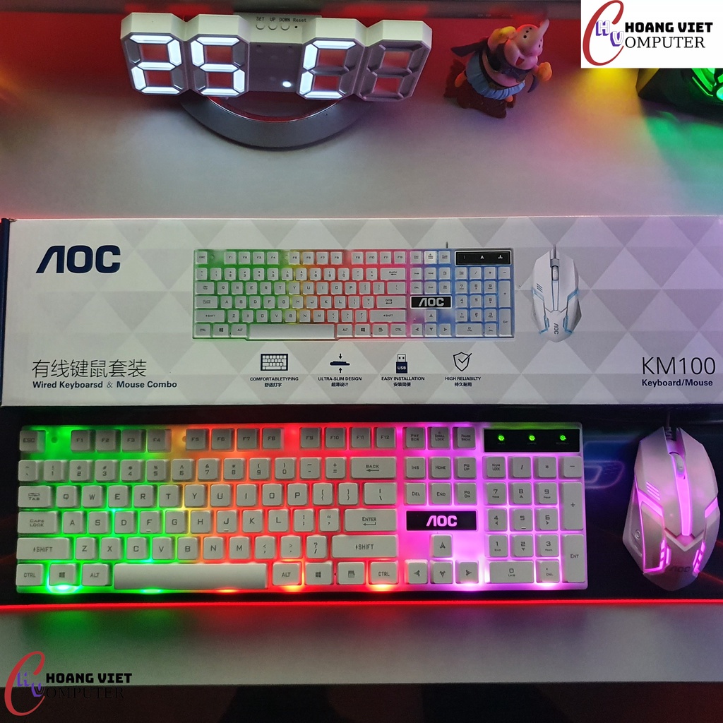 Bộ Bàn Phím Chuột Gaming AOC KM100, Keyboard Bàn Phím Chuột Chuyên Game ...
