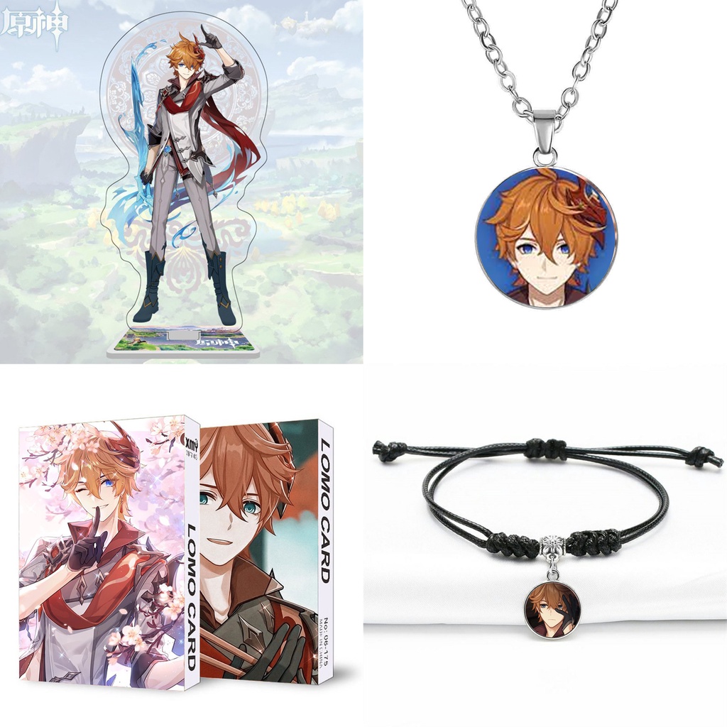 (ngẫu nhiên) COMBO 4 món nhân vật CHILDE game GENSHIN IMPACT standee ...