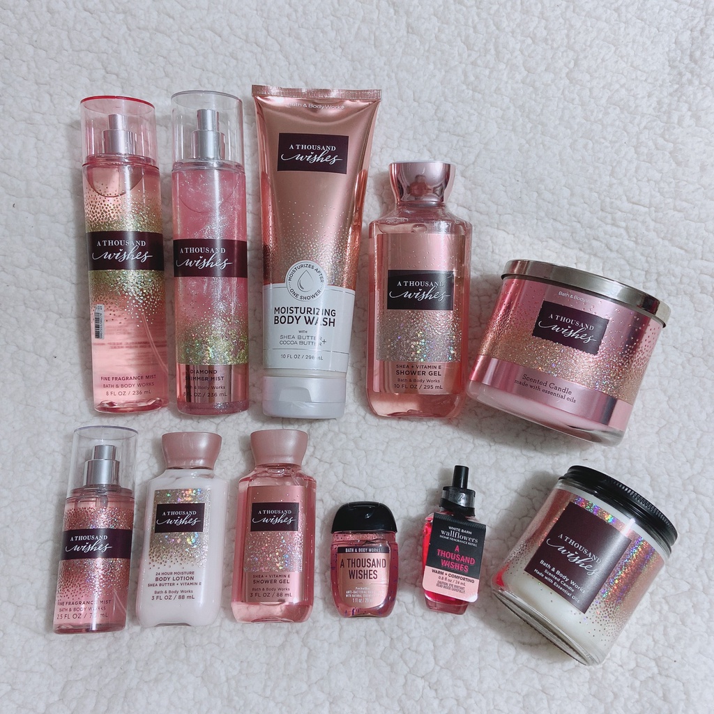 {YBS Store} A Thousand Wishes xịt thơm toàn thân dưỡng thể sữa tắm nến Bath & Body Works ...