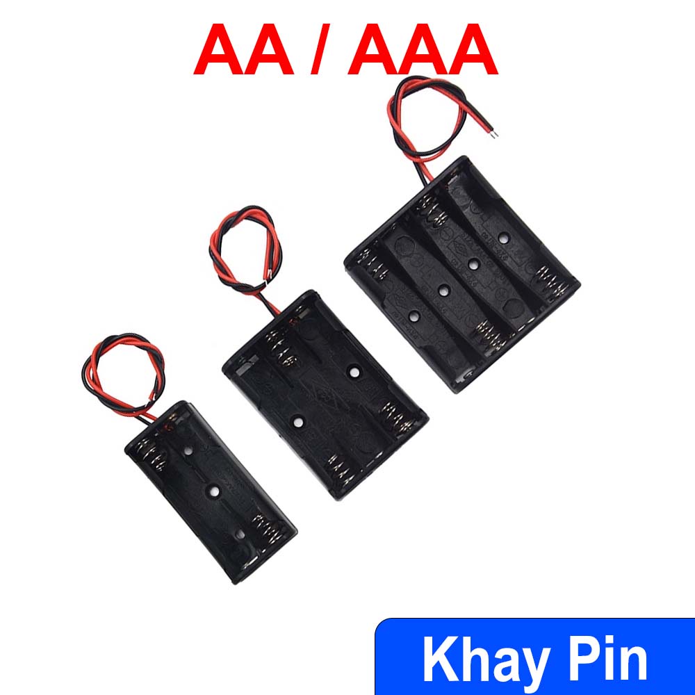 Hộp Đế lắp pin 2 3 4 cho pin tiểu AA 2A pin đũa AAA 3A khay pin nối ...