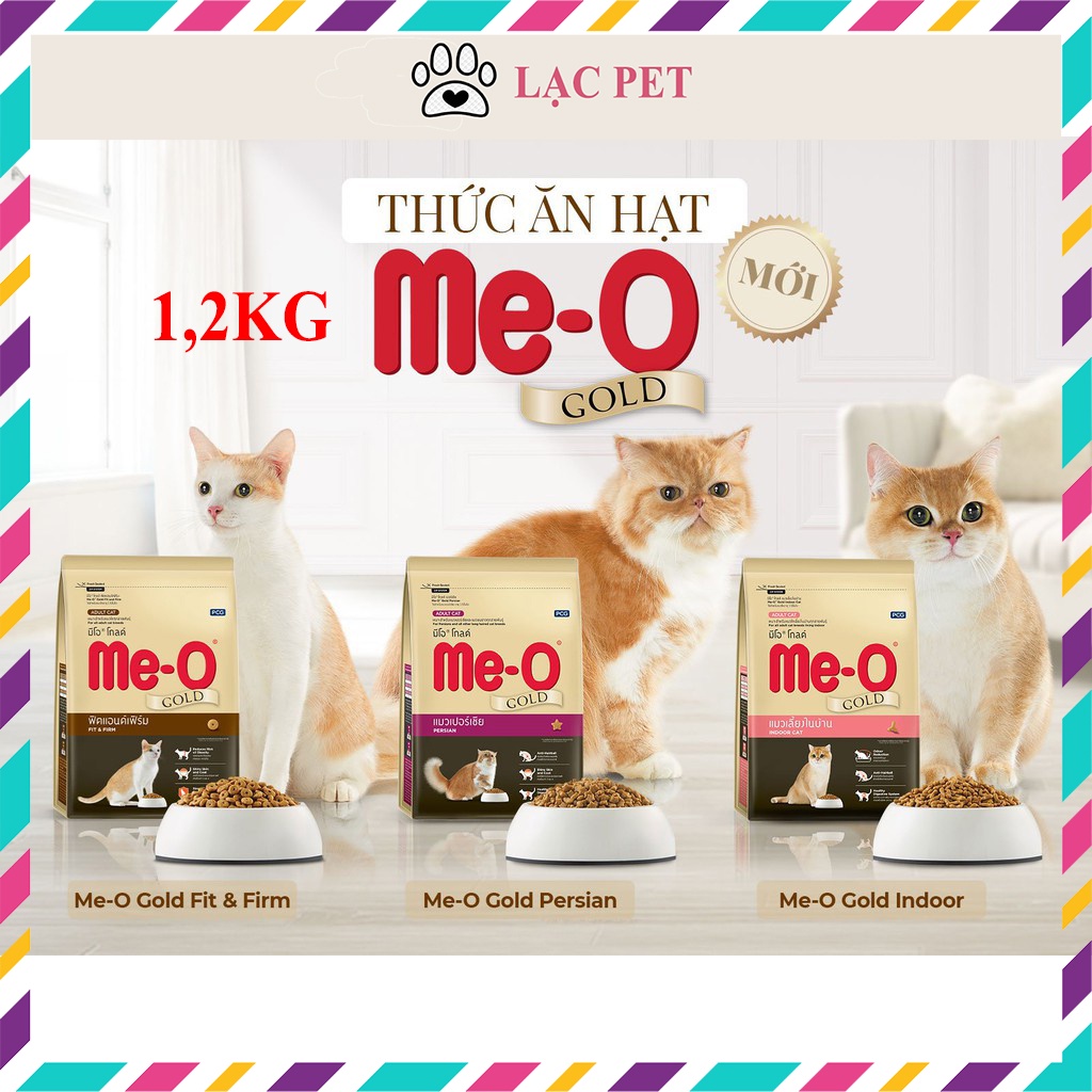 Thức ăn mèo Me-o gold 1,2kg (3 loại) thức ăn hạt cho mèo GOLD Fit and ...
