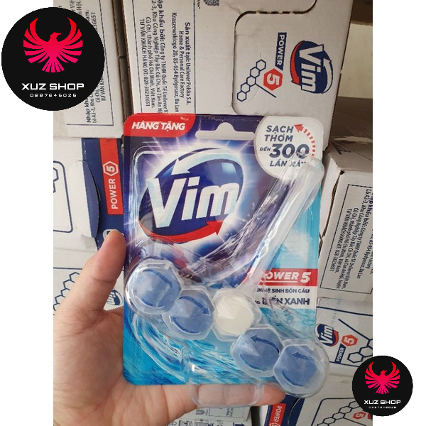 Viên treo bồn cầu VIM POWER 55g- BIỂN XANH | Shopee Việt Nam