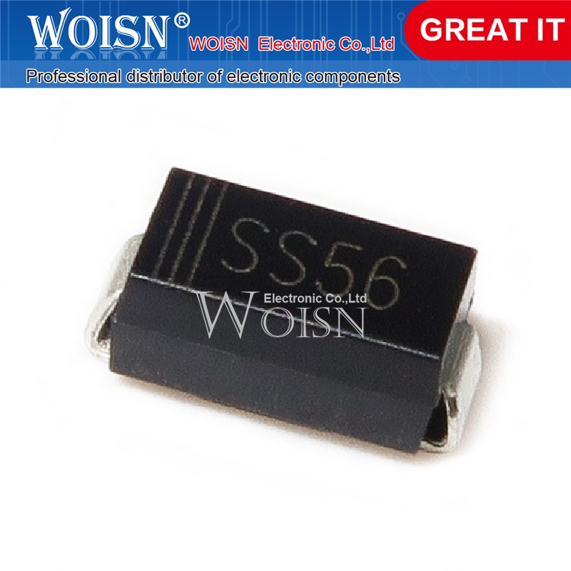 20 Chiếc SS56 DO-214AC SR560 SS56B 60V 5A SMA SMD Schottky diode Mới ...