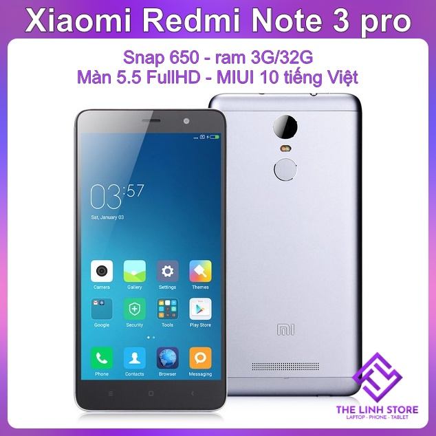 Điện thoại Xiaomi Redmi Note 3 Pro 2 Sim - Snapdragon 650 Màn 5.5 inch ...