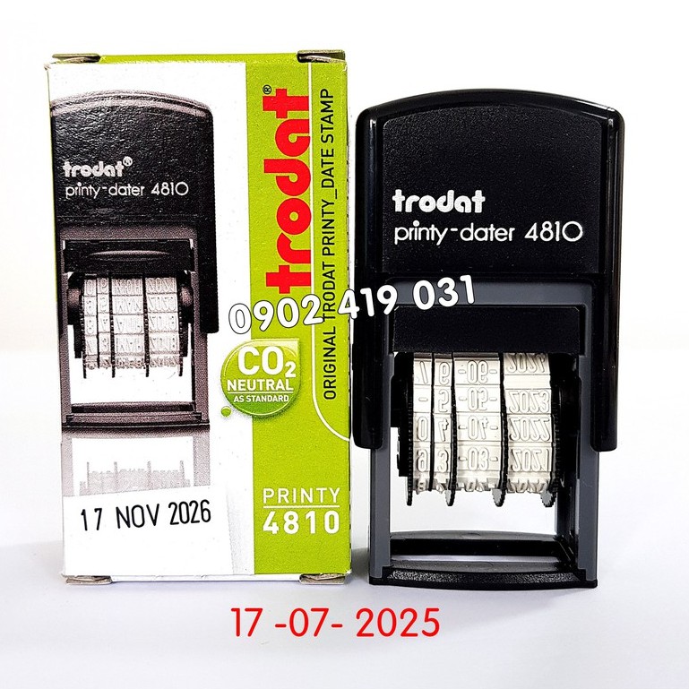 Dấu ngày tháng năm 3.8mm - Hộp dấu Trodat Printy dater 4810 | Shopee ...